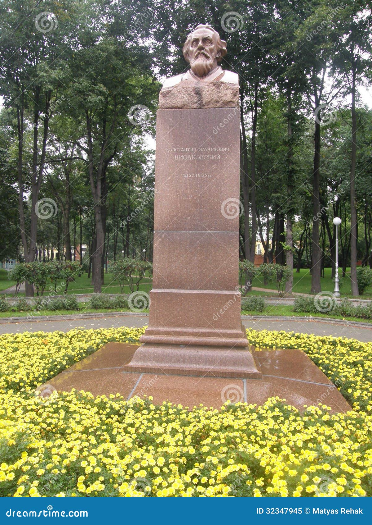 Monument of Tsiolkovsky in Moscow Stock Image - Image of russian ...