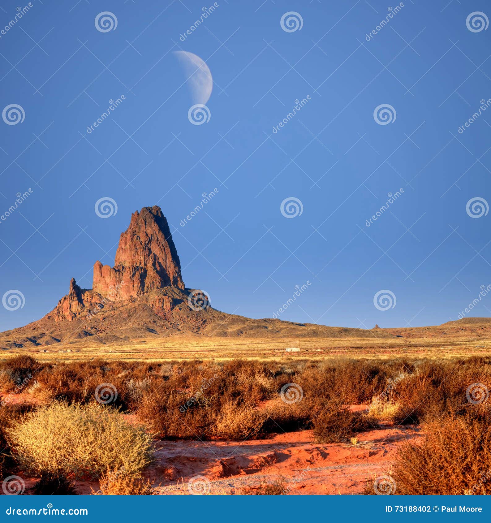 Monument Valley Arizona Moon Rise Stock Photo - Image of country ...
