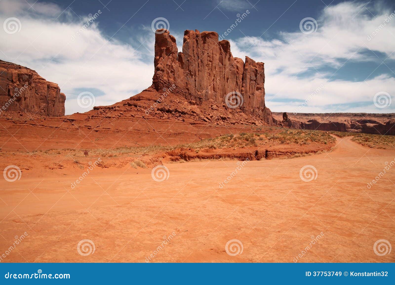 Monument Valley, Desert Canyon in Utah, USA Stock Image - Image of road ...