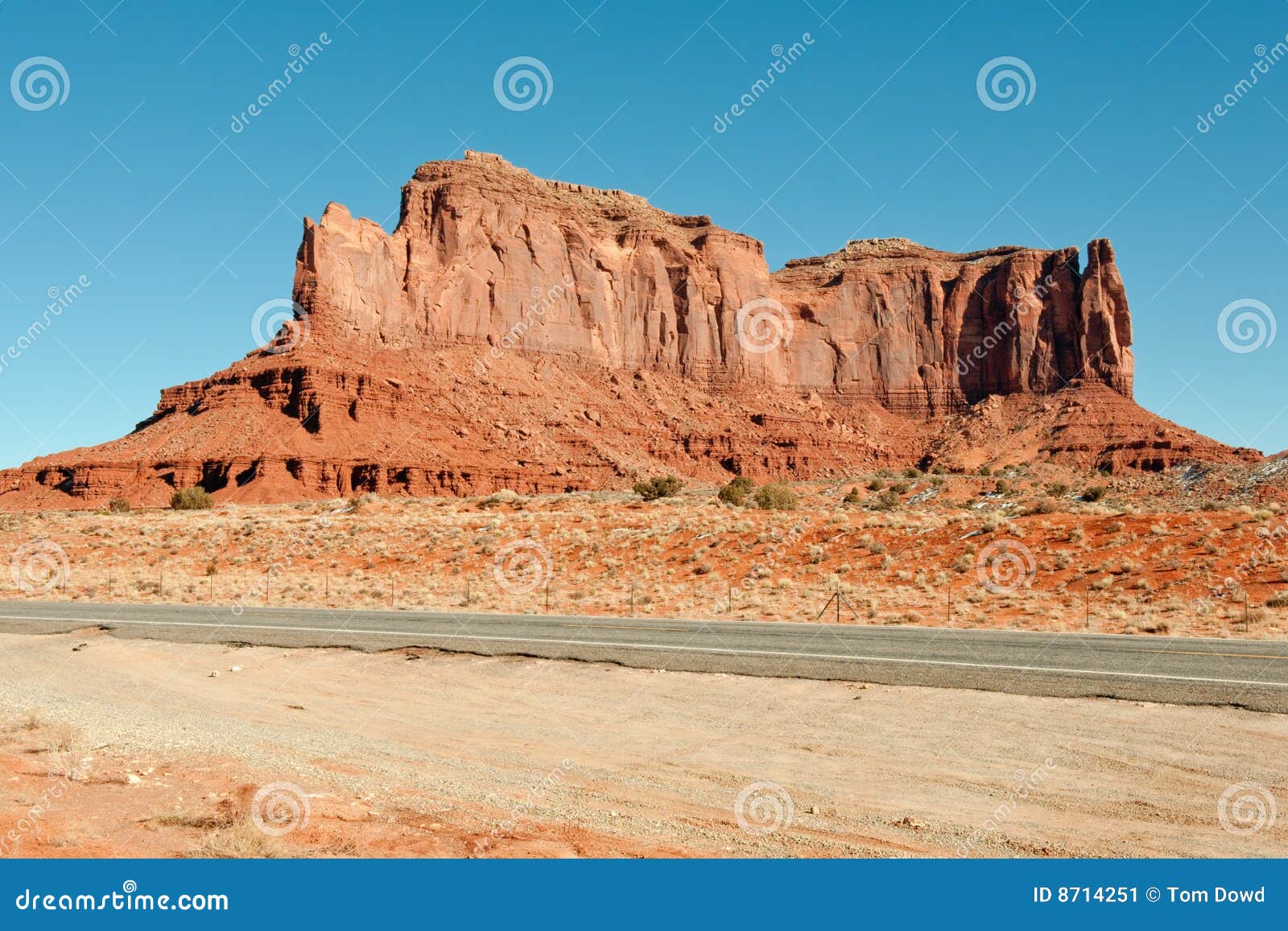 Monument Valley highway stock image. Image of geologic - 8714251