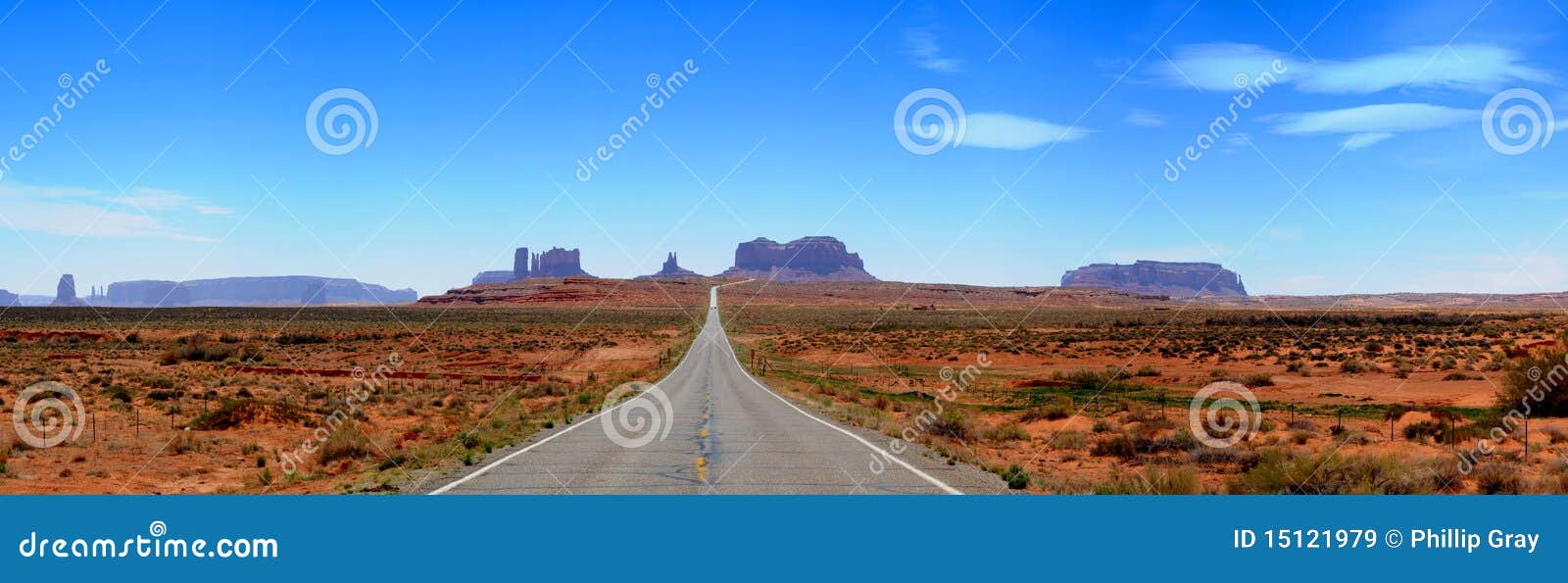 Monument Valley Highway Panorama Stock Image - Image of monalith ...