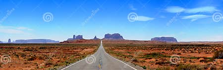 Monument Valley Highway Panorama Stock Image - Image of monalith ...