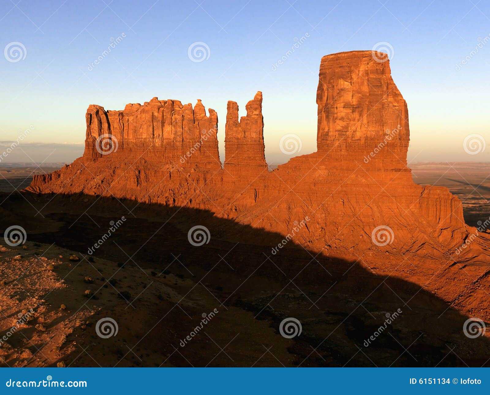Monument Valley Mesa Landscape. Stock Photo - Image of horizontal ...
