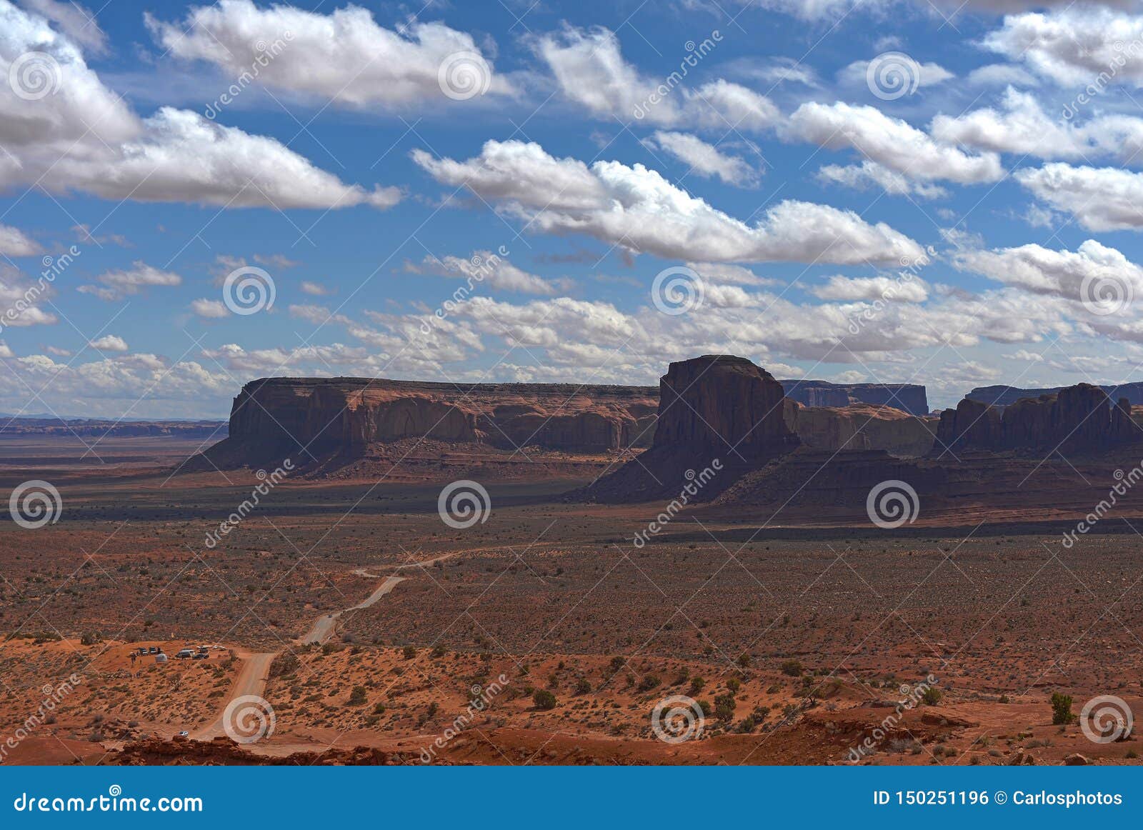 Monument Valley National Park with Cliffs and Clouds Stock Photo ...