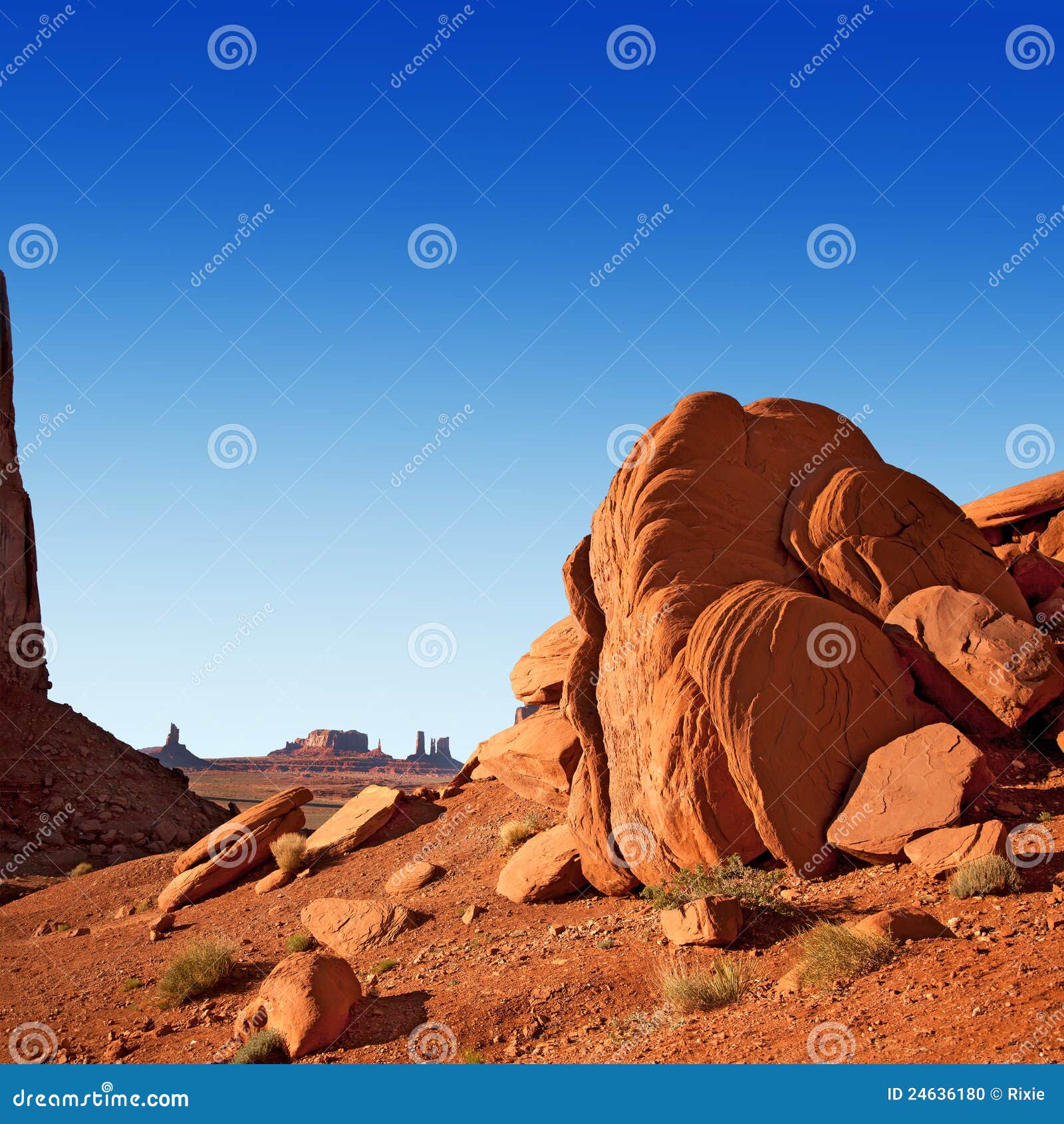 Monument Valley rocks stock photo. Image of plateau, natural - 24636180