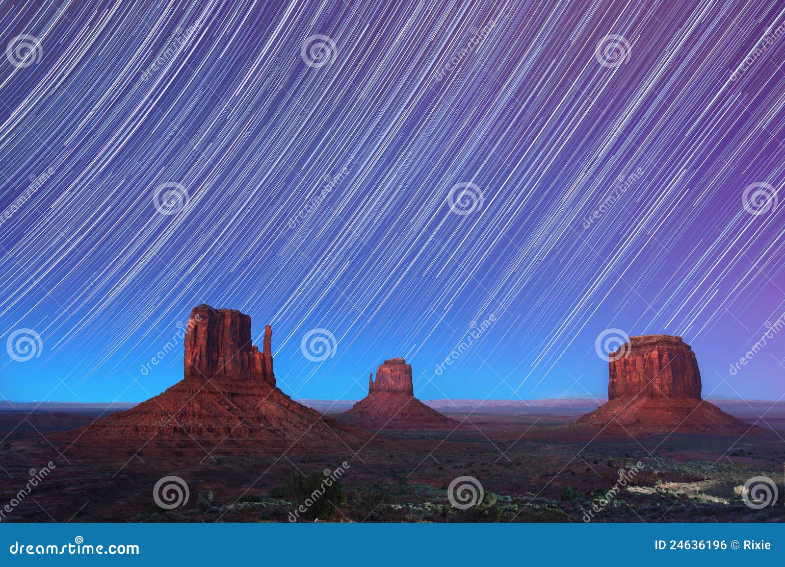 Monument Valley Star Trails 2 Stock Photo - Image of navajo, colorful ...