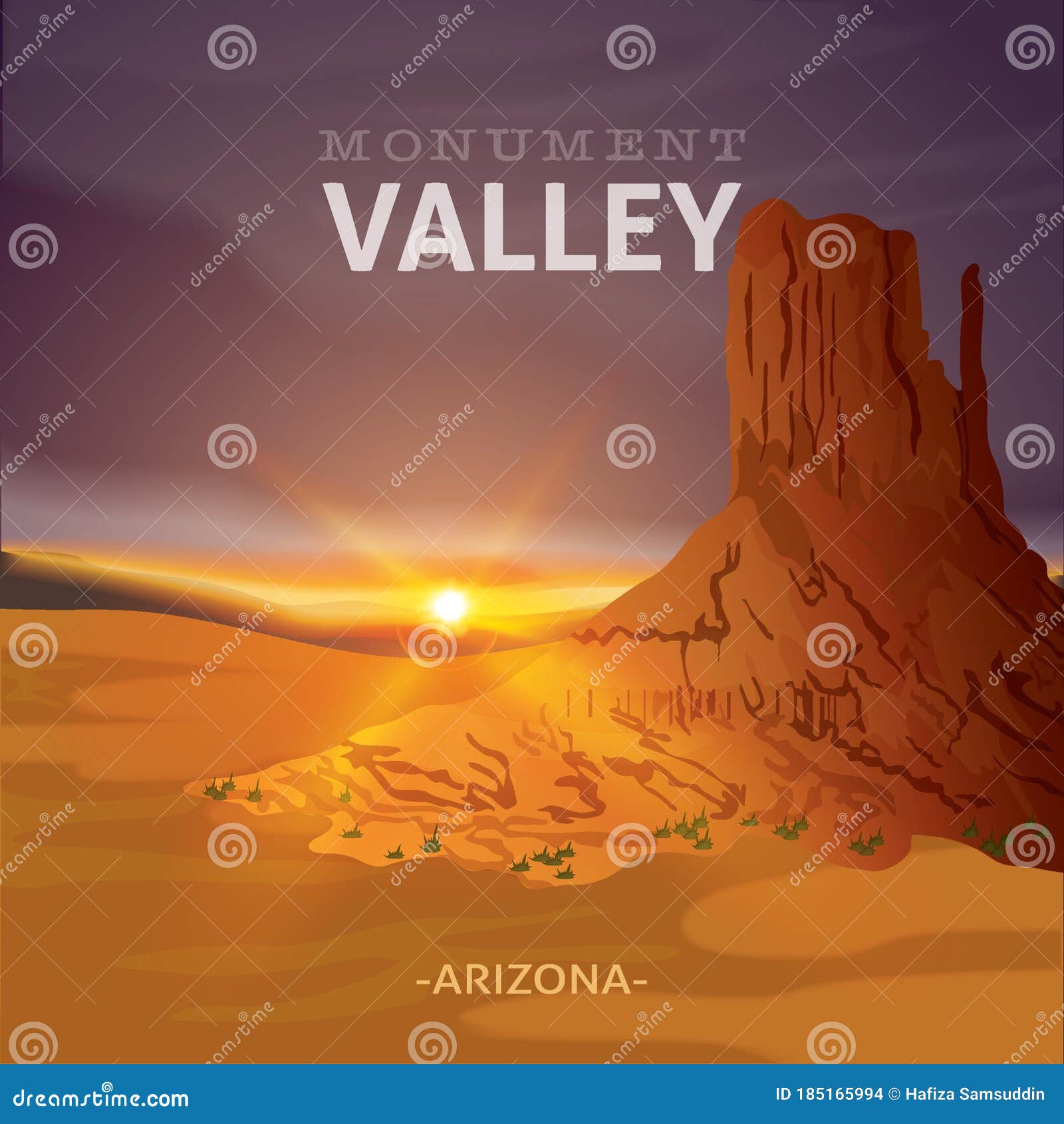 Monument Valley. Vector Illustration Decorative Design Stock Vector ...