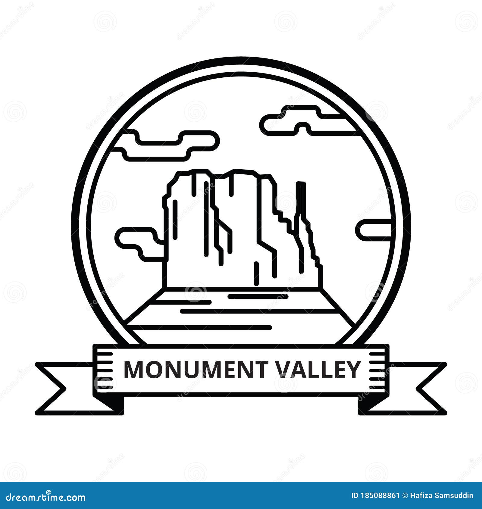 Monument Valley. Vector Illustration Decorative Design Stock Vector ...