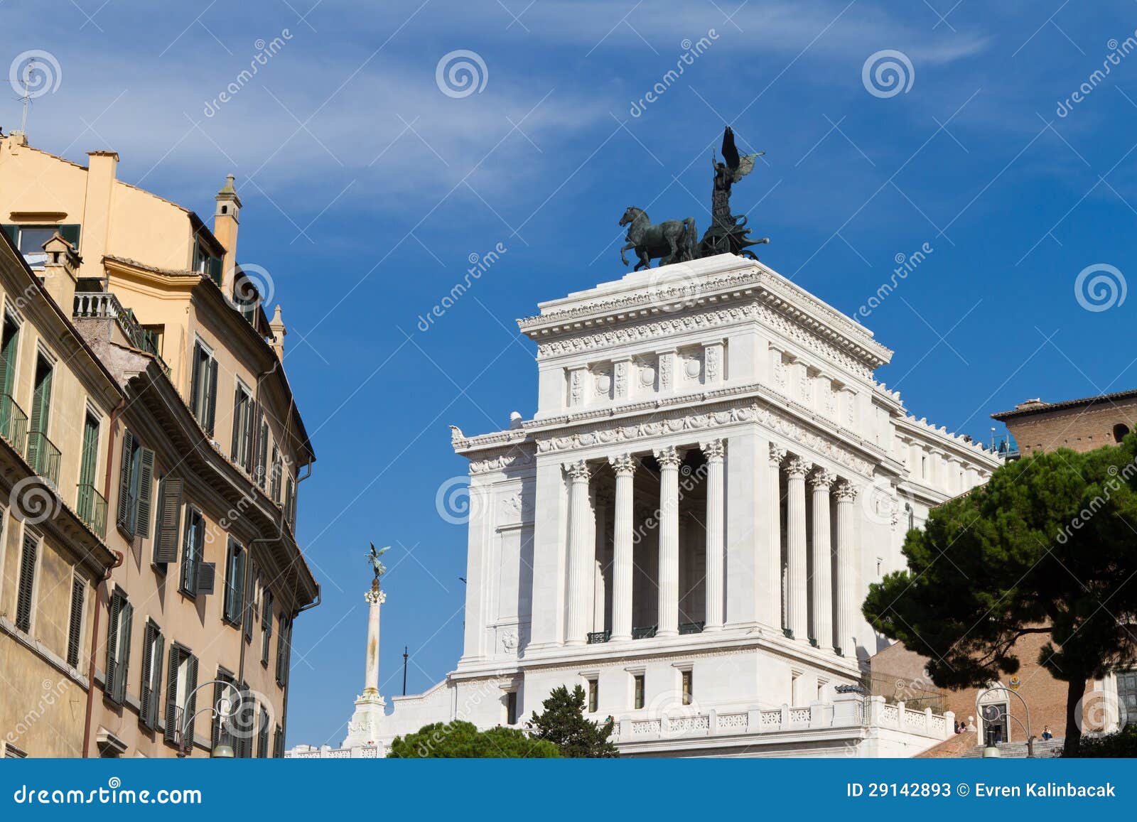 Monument of Victor Emmanuel II Stock Image - Image of european ...