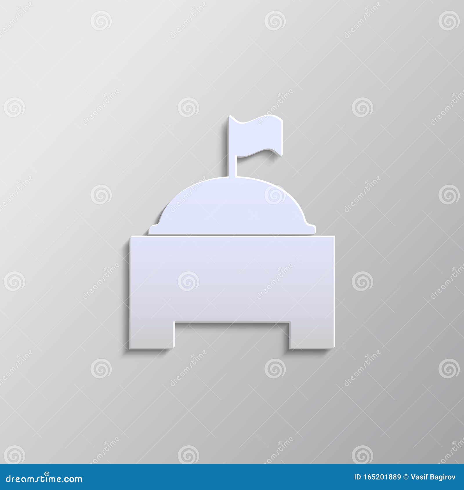 Monumental Building Icon On White Background. Simple Element ...