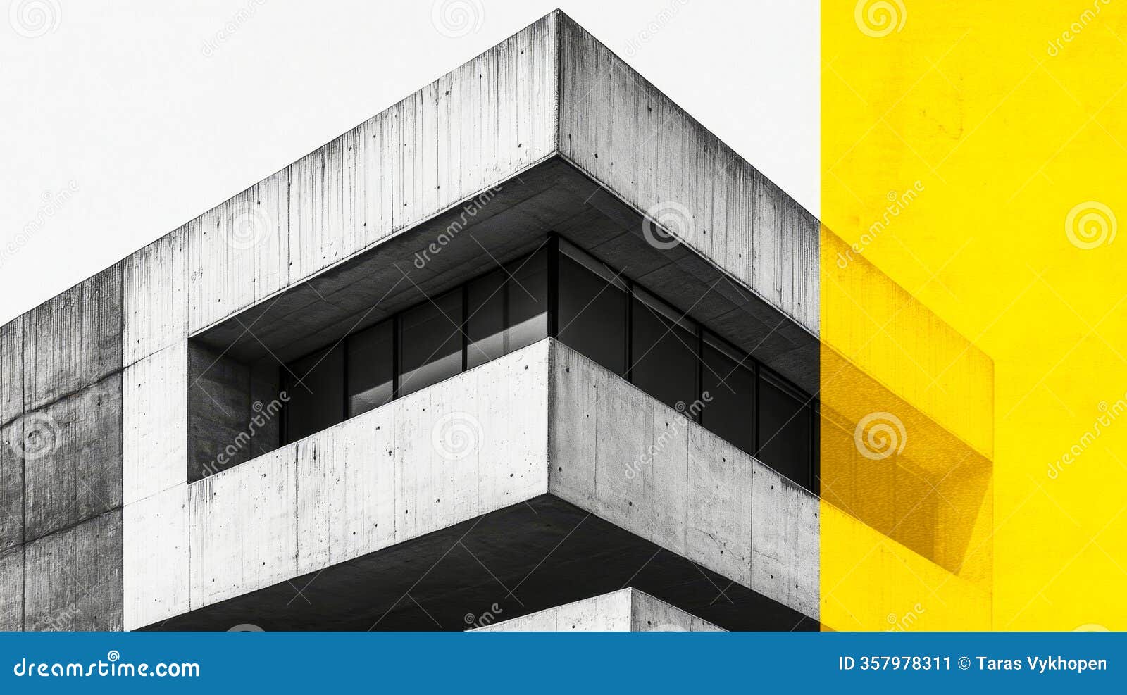 Monumental Functionalist Architecture with Abstract Framing in Black ...