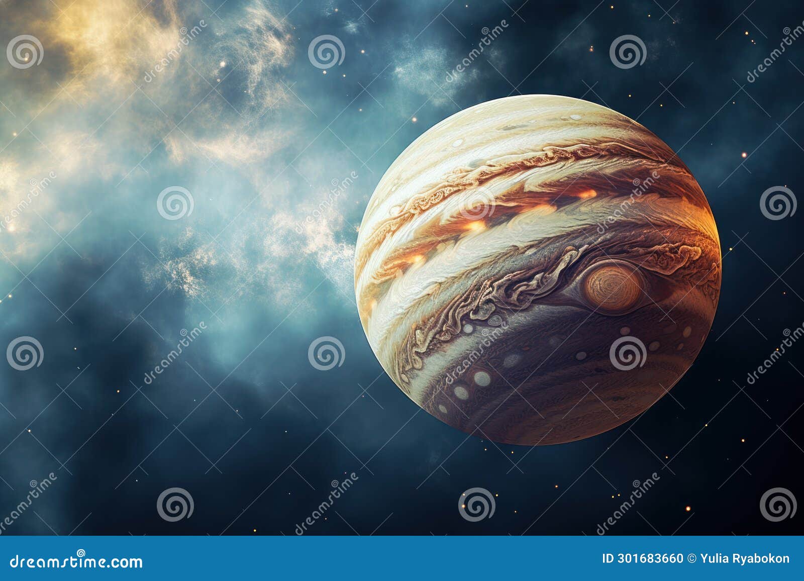 Monumental Jupiter Planet Clouds. Generate AI Stock Photo - Image of ...