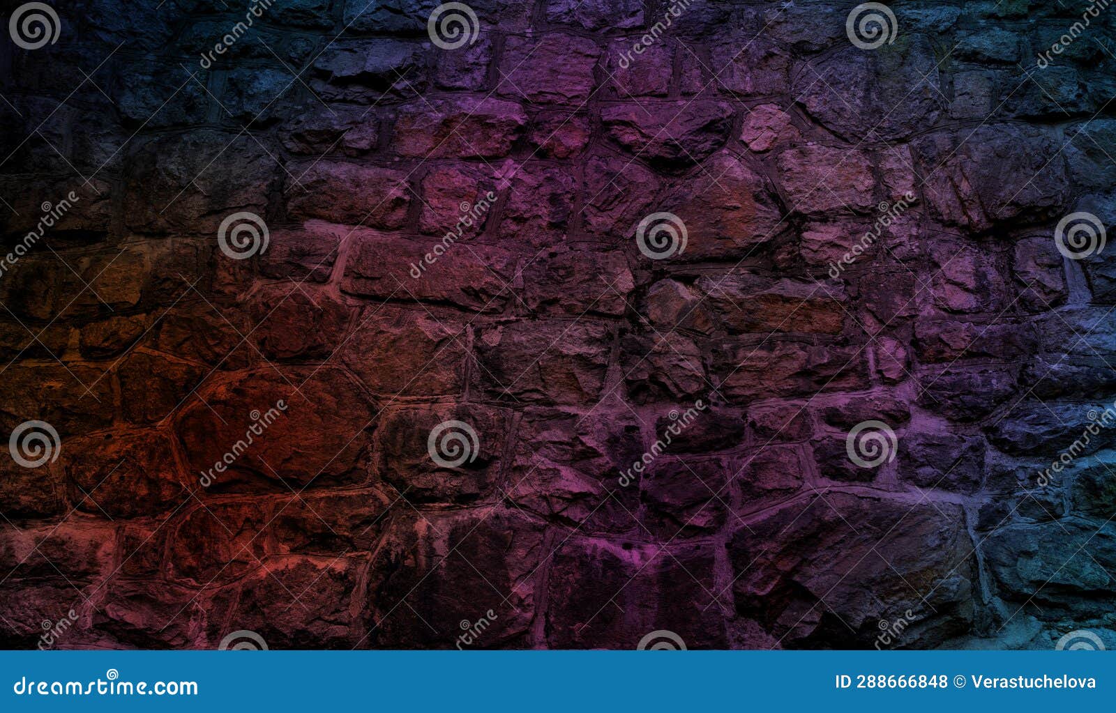 Colored Monumental Wall from Big Old Stones Stock Photo - Image of ...