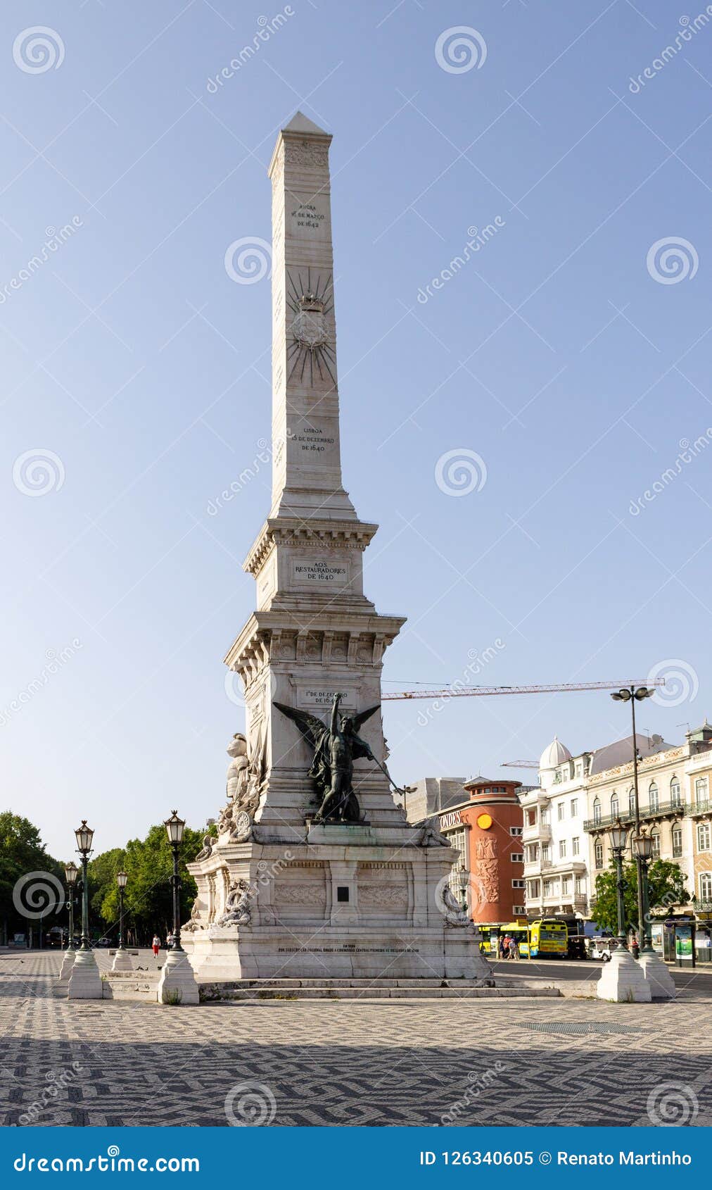 Monumento Aos Restauradores in Lisbon Stock Image - Image of cityscape ...