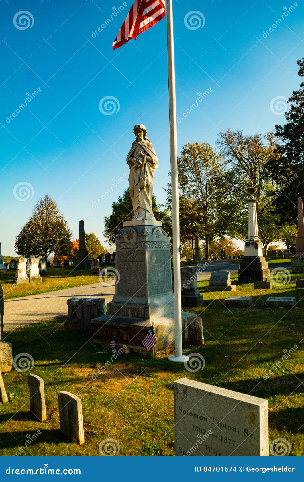 Monumento De Gravesite De Jennie Wade Imagen de archivo editorial ...