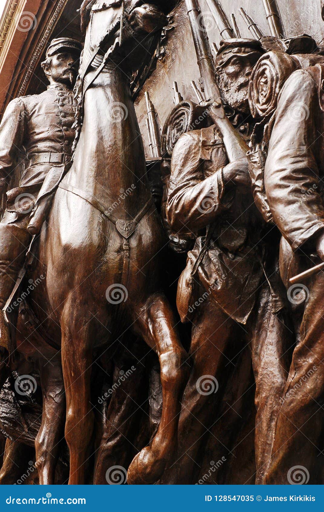 Monumento De Massachusetts 54.o Imagen editorial - Imagen de ciudad ...