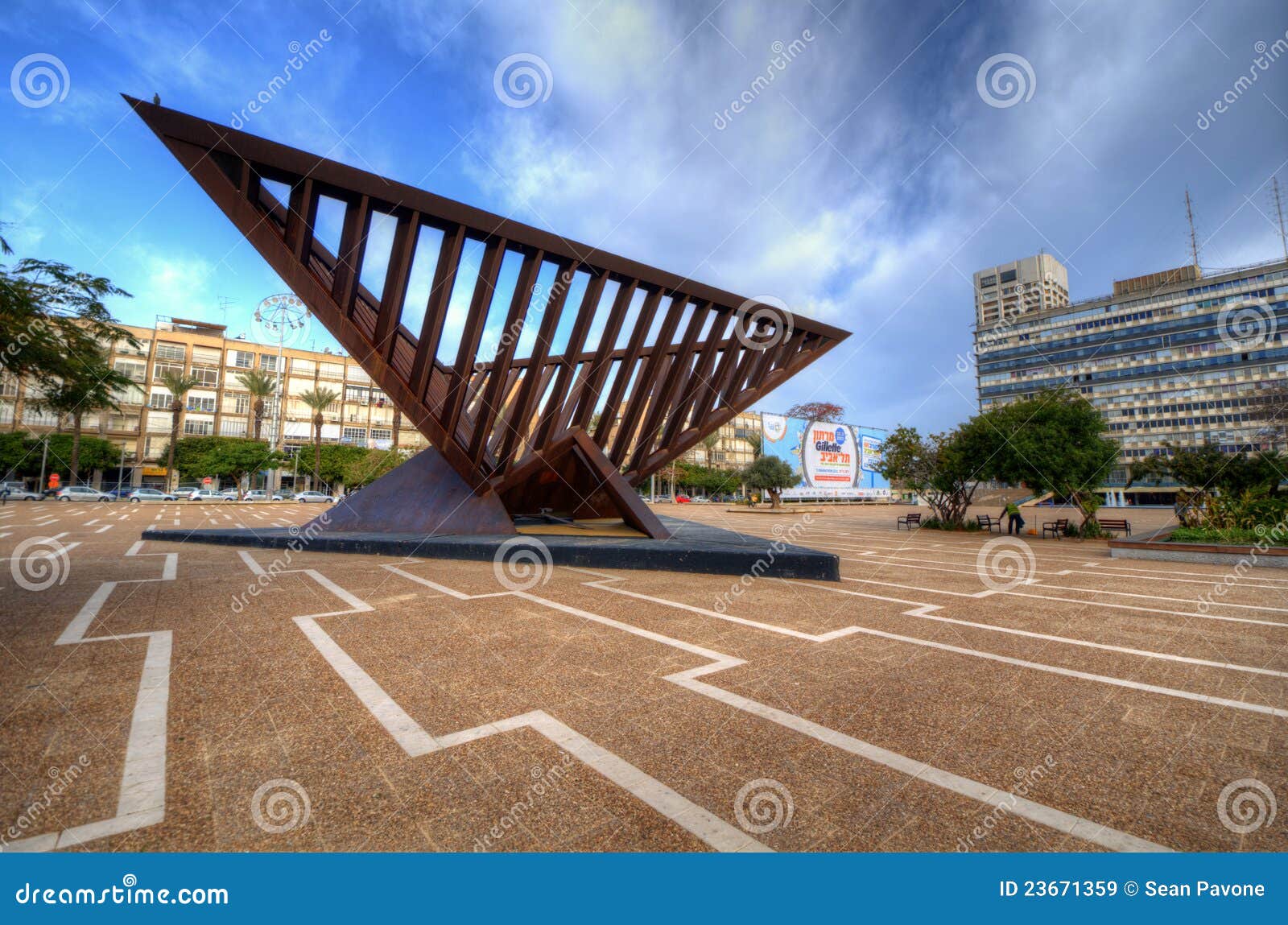 Monumento de Ytizak Rabin imagen de archivo editorial. Imagen de ...