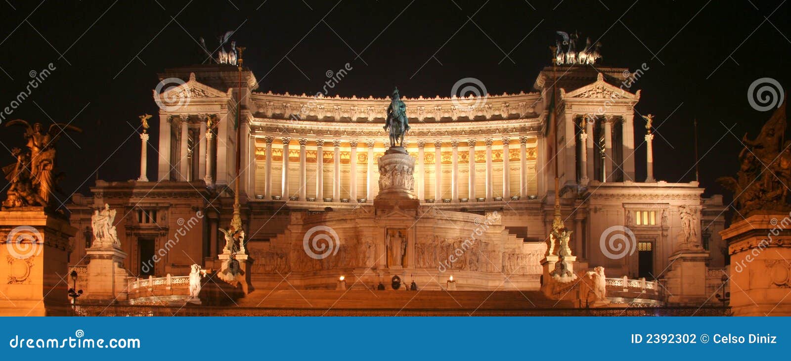 National Monument To Victor Emmanuel II Stock Photo - Image of monument ...