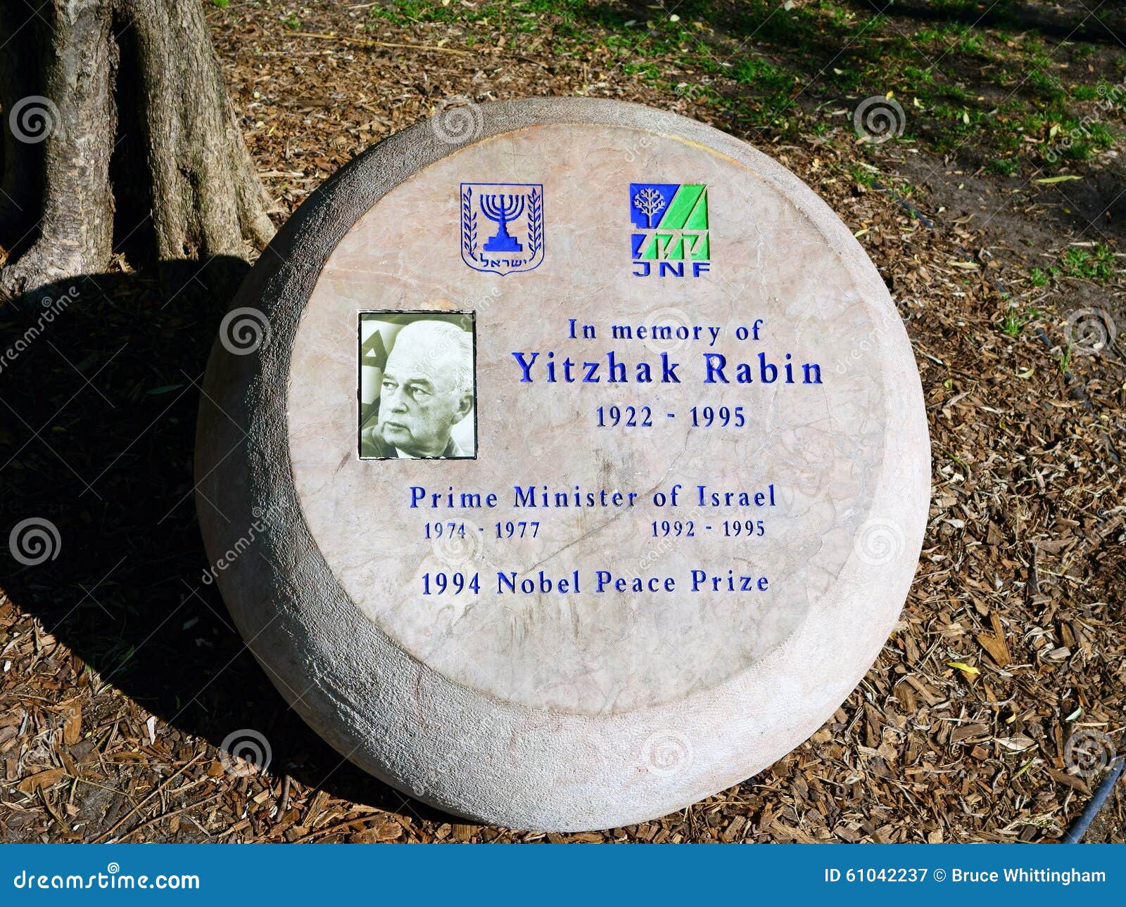 Monumento a Yitzak Rabin fotografía editorial. Imagen de australia ...