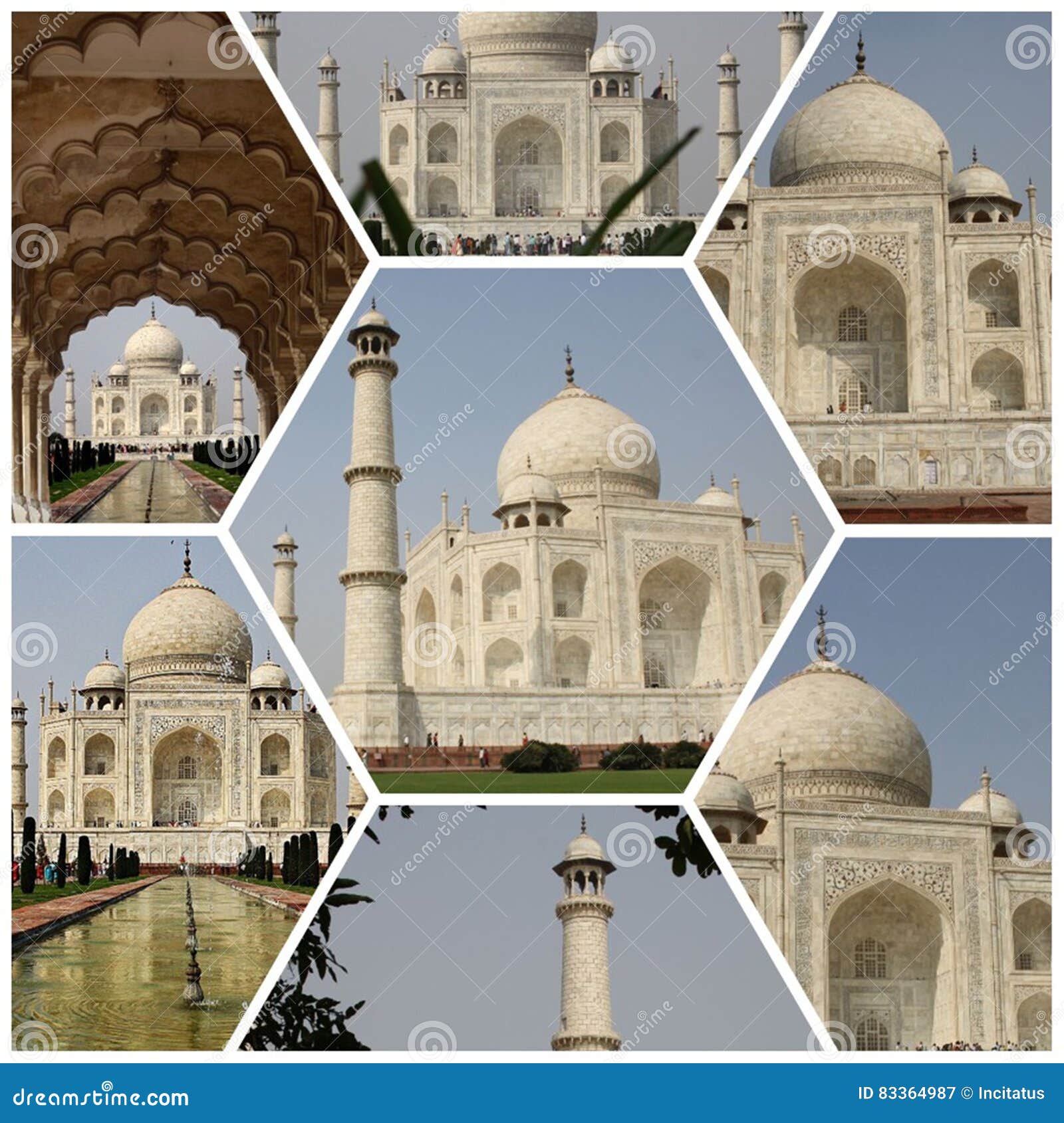 MONUMENTS COLLAGE in AGRA stock image. Image of ranakpur - 83364987