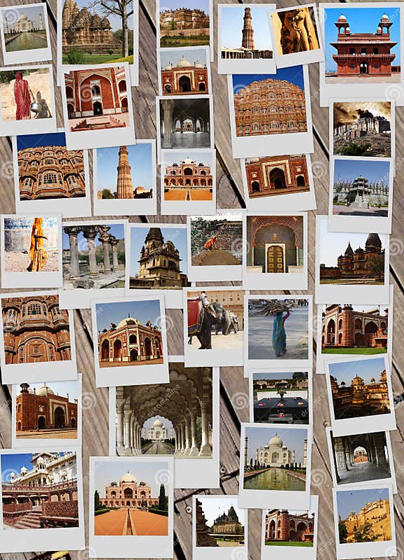MONUMENTS COLLAGE in INDIA stock photo. Image of collage - 83364966
