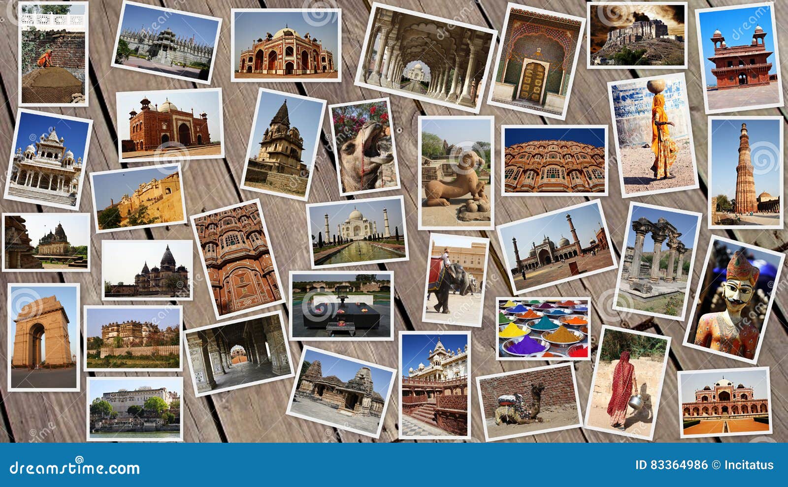 MONUMENTS COLLAGE in INDIA stock photo. Image of bahu - 83364986