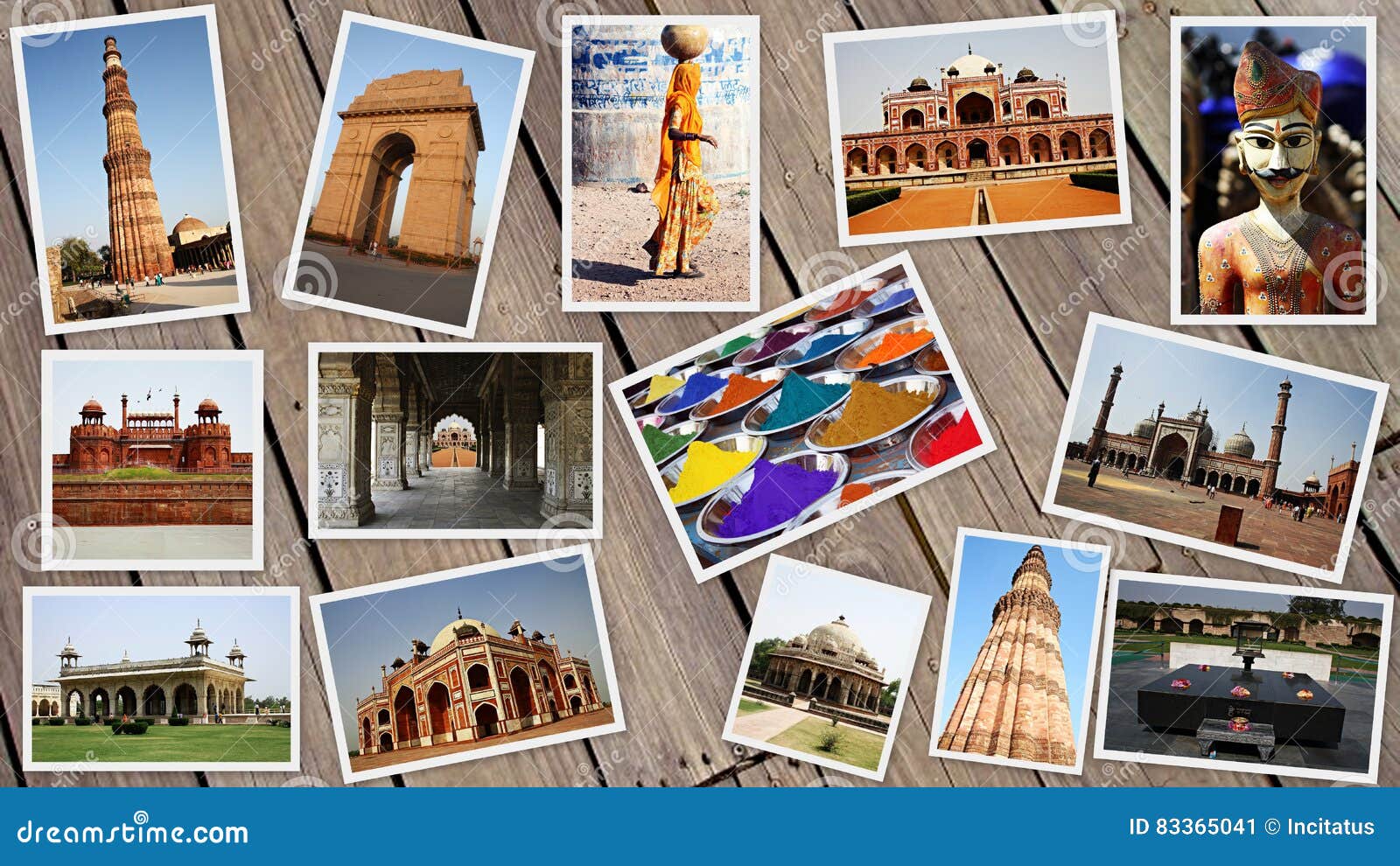 MONUMENTS COLLAGE in INDIA stock image. Image of asia - 83365041