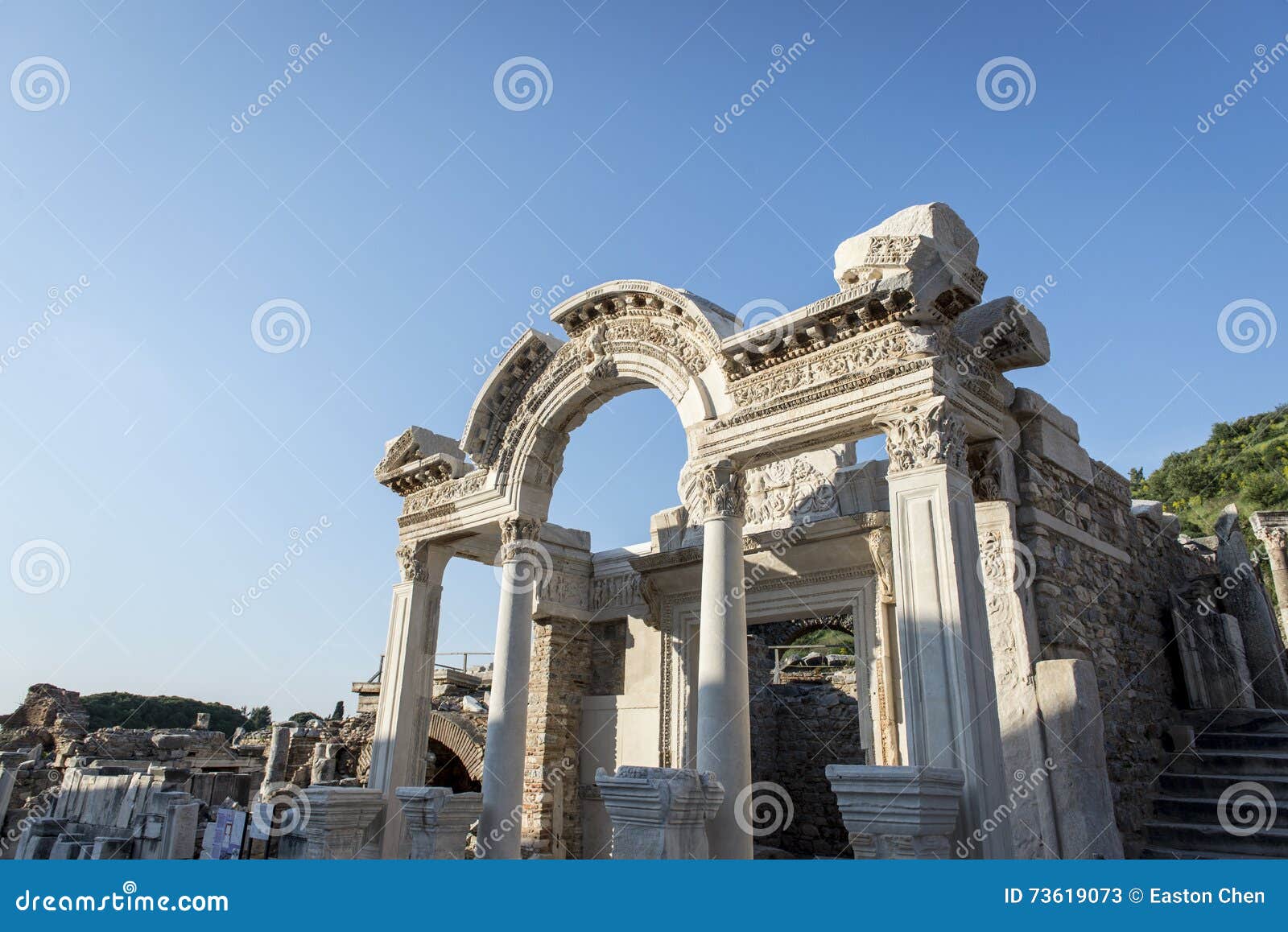 Monuments Ephesus, Turkey Landscape Editorial Stock Photo - Image of ...