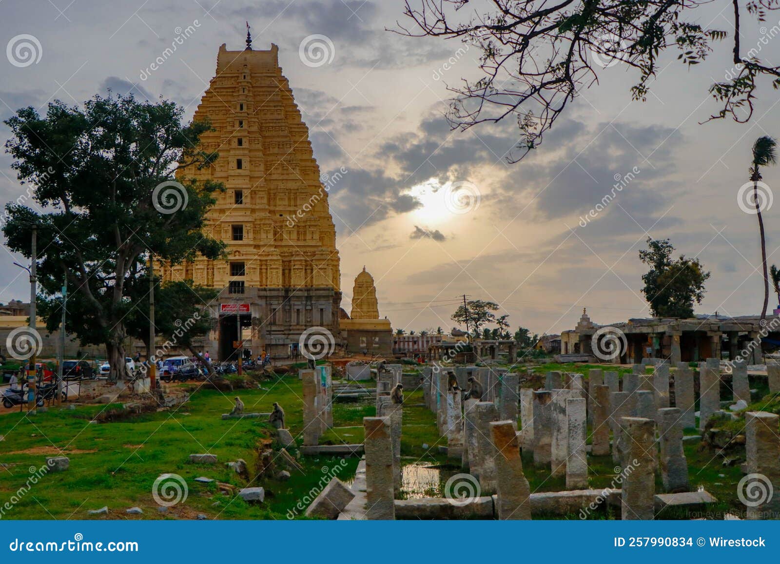 Monuments Et Temples De Hampi En Inde Image stock éditorial - Image du ...