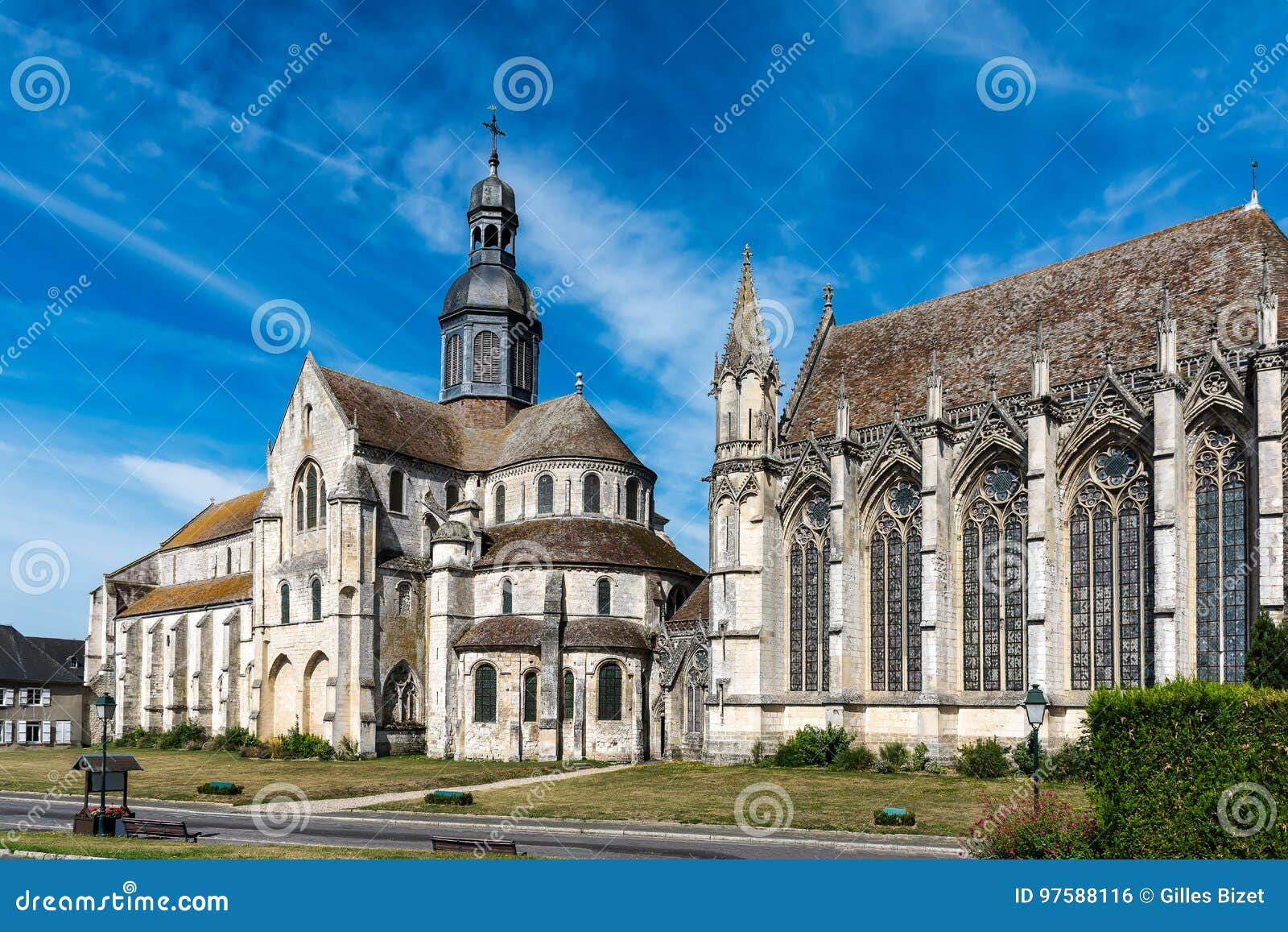 Exterior Of Abbatiale Saint Austremoine Romanesque Church In Issoire ...