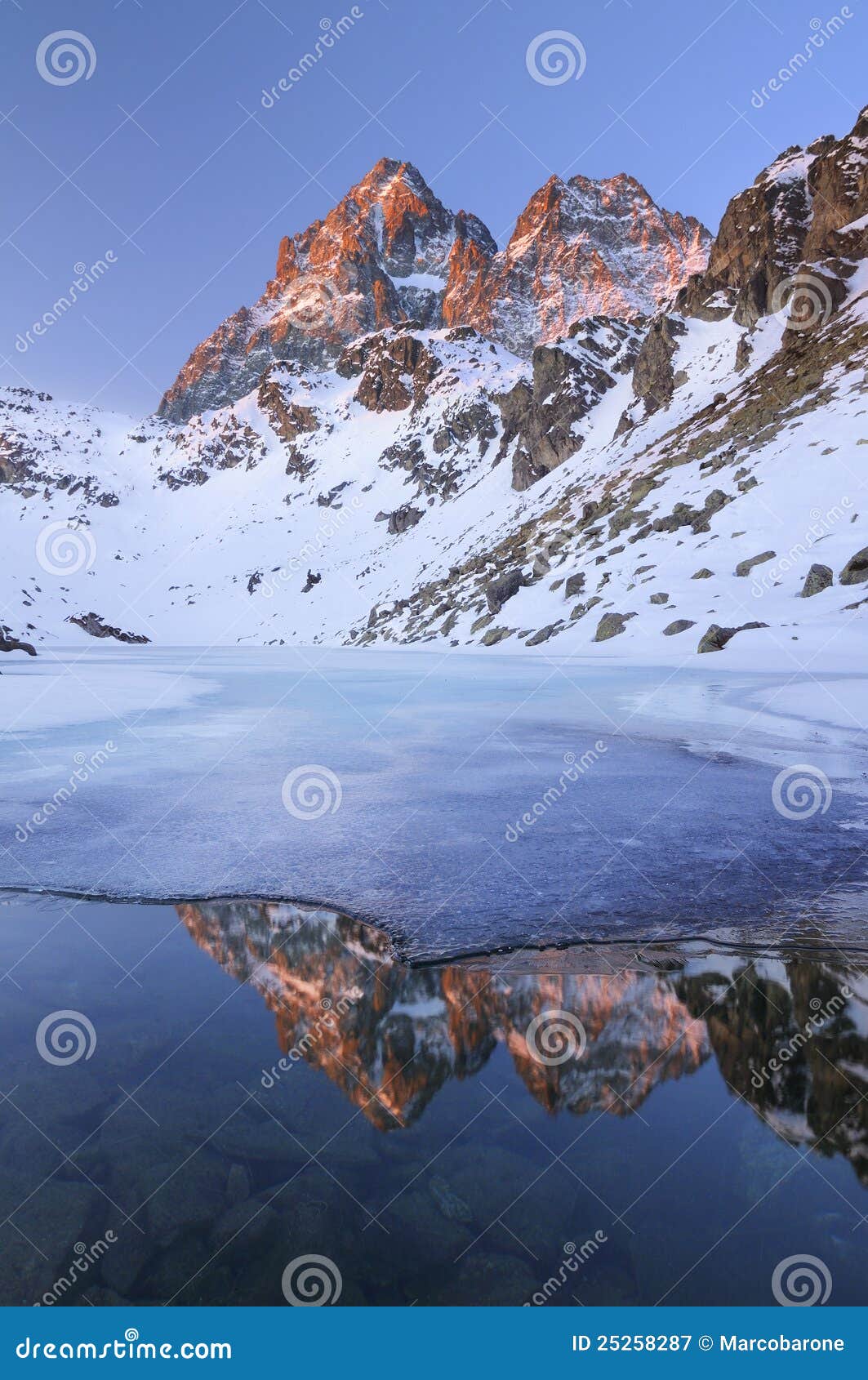 Monviso from Fiorenza Lake- Italy Stock Image - Image of natural ...