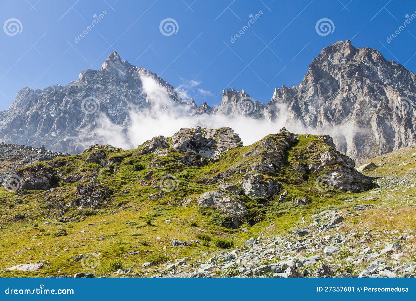 Monviso path stock image. Image of summer, travel, hiking - 27357601