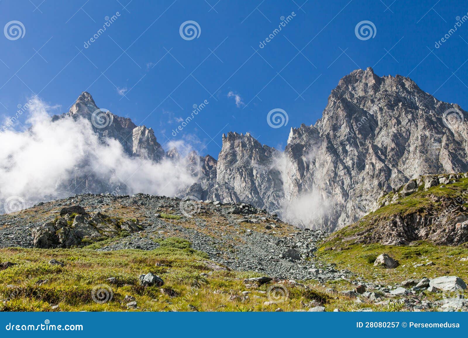 Monviso path stock image. Image of rock, walk, natural - 28080257