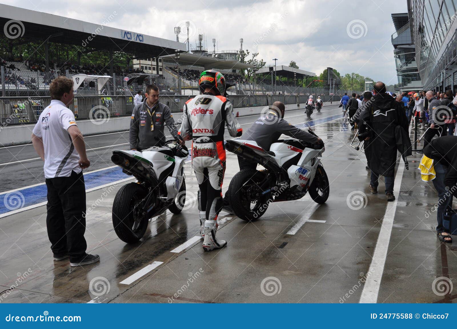 Monza 2012 - Getting on the Bike at the Paddock Editorial Stock Photo ...
