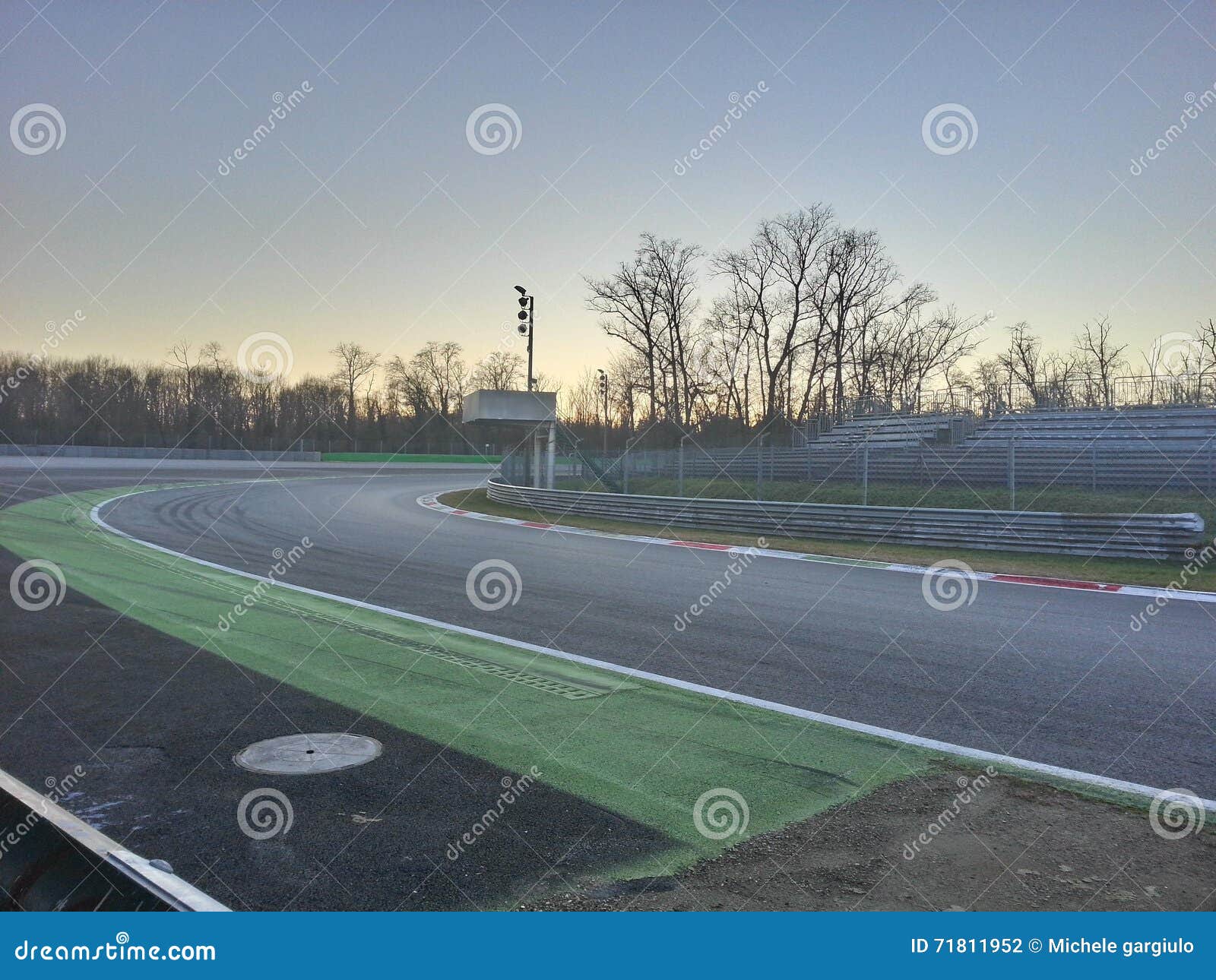 Monza circuit at sunset stock photo. Image of track, sunset - 71811952