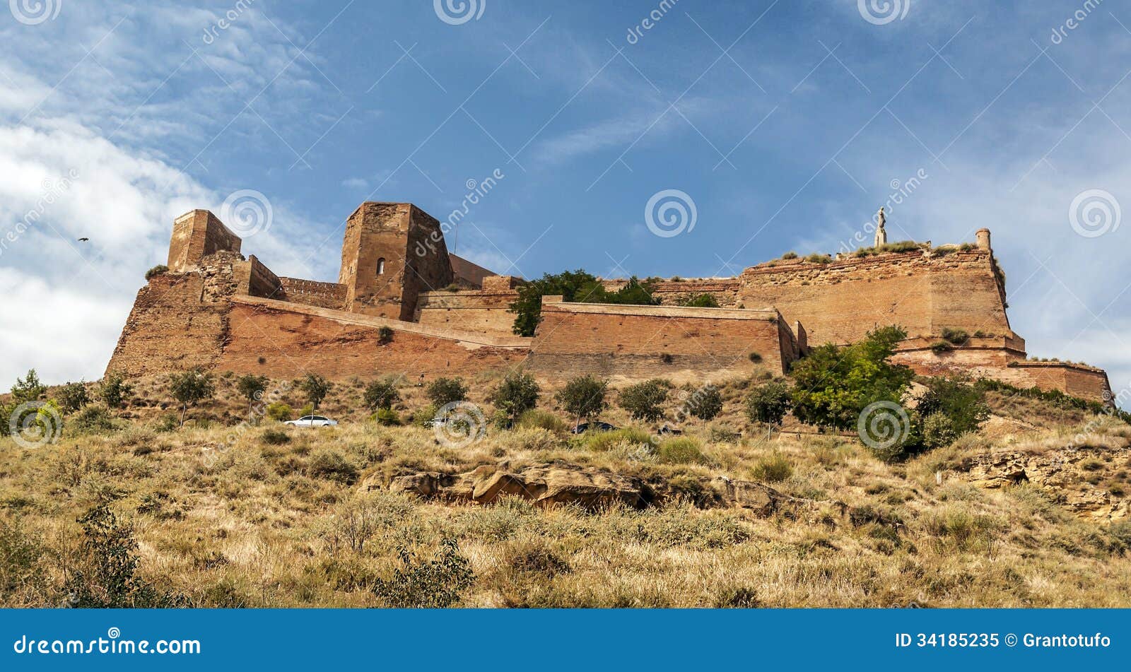 Monzon Castle stock image. Image of ancient, cloudy, cloud - 34185235