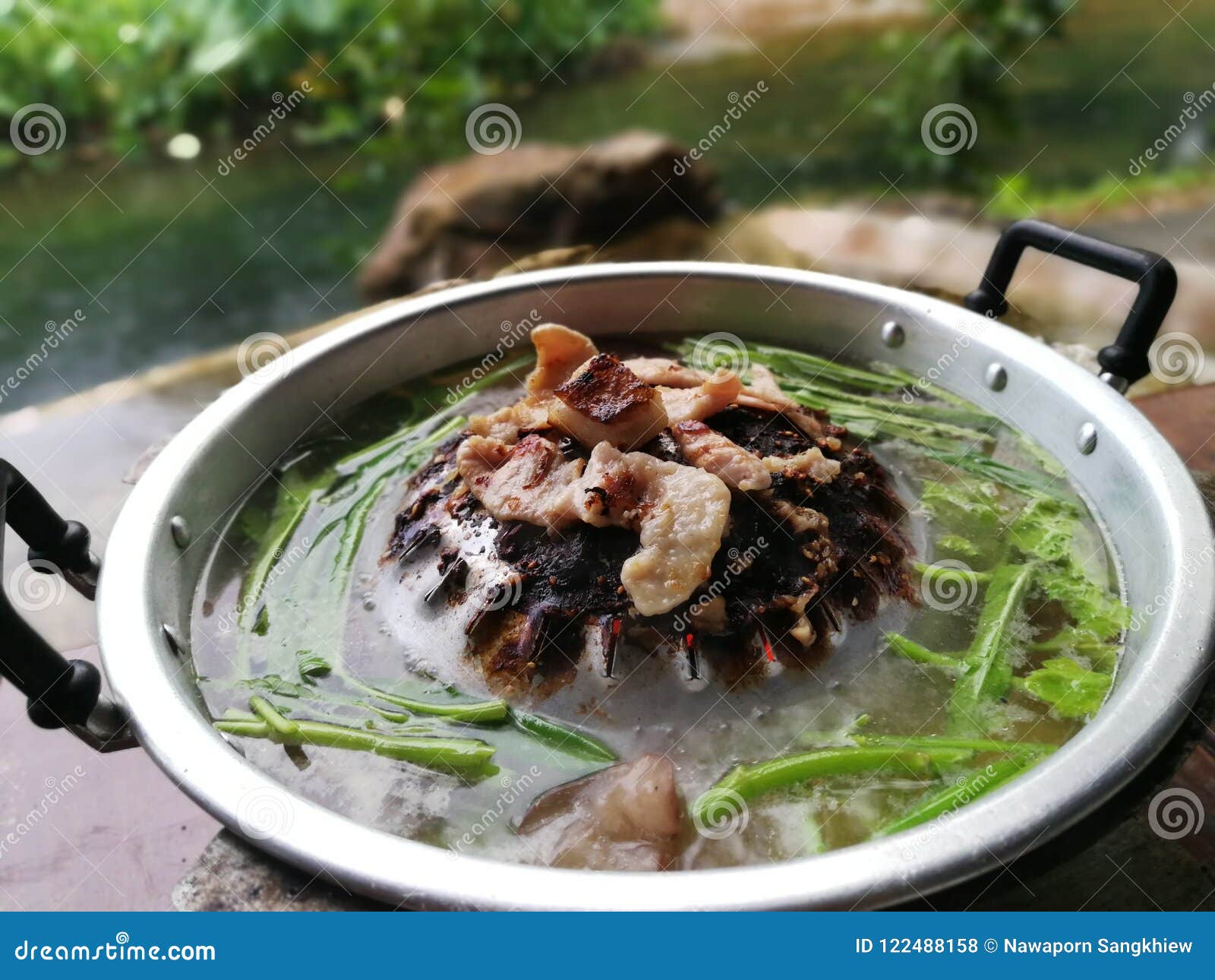 Moo Kra Ta stock photo. Image of delicious, porkbelly - 122488158