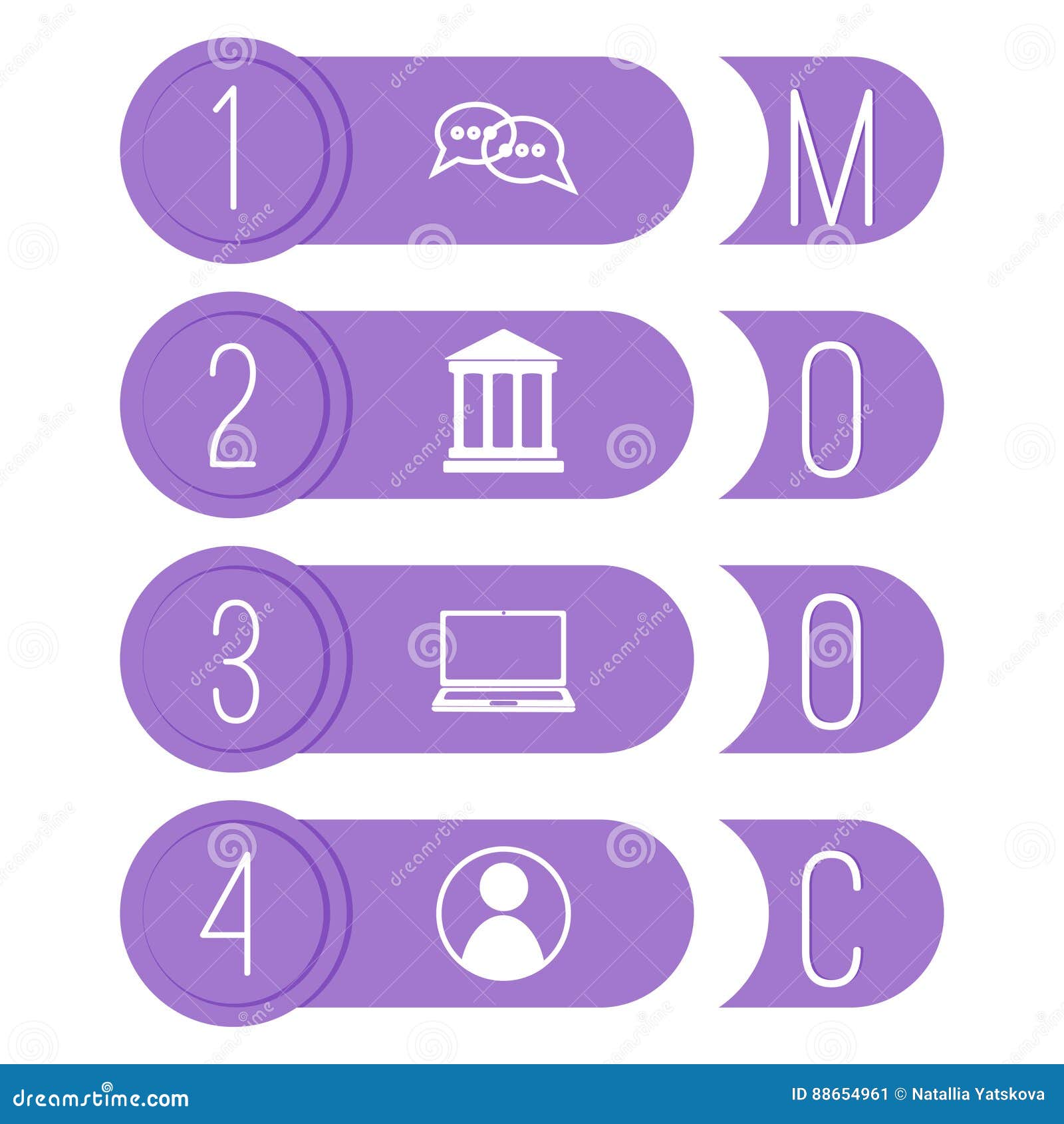 Mooc Icons Infographics Elements Stock Vector - Illustration of ...
