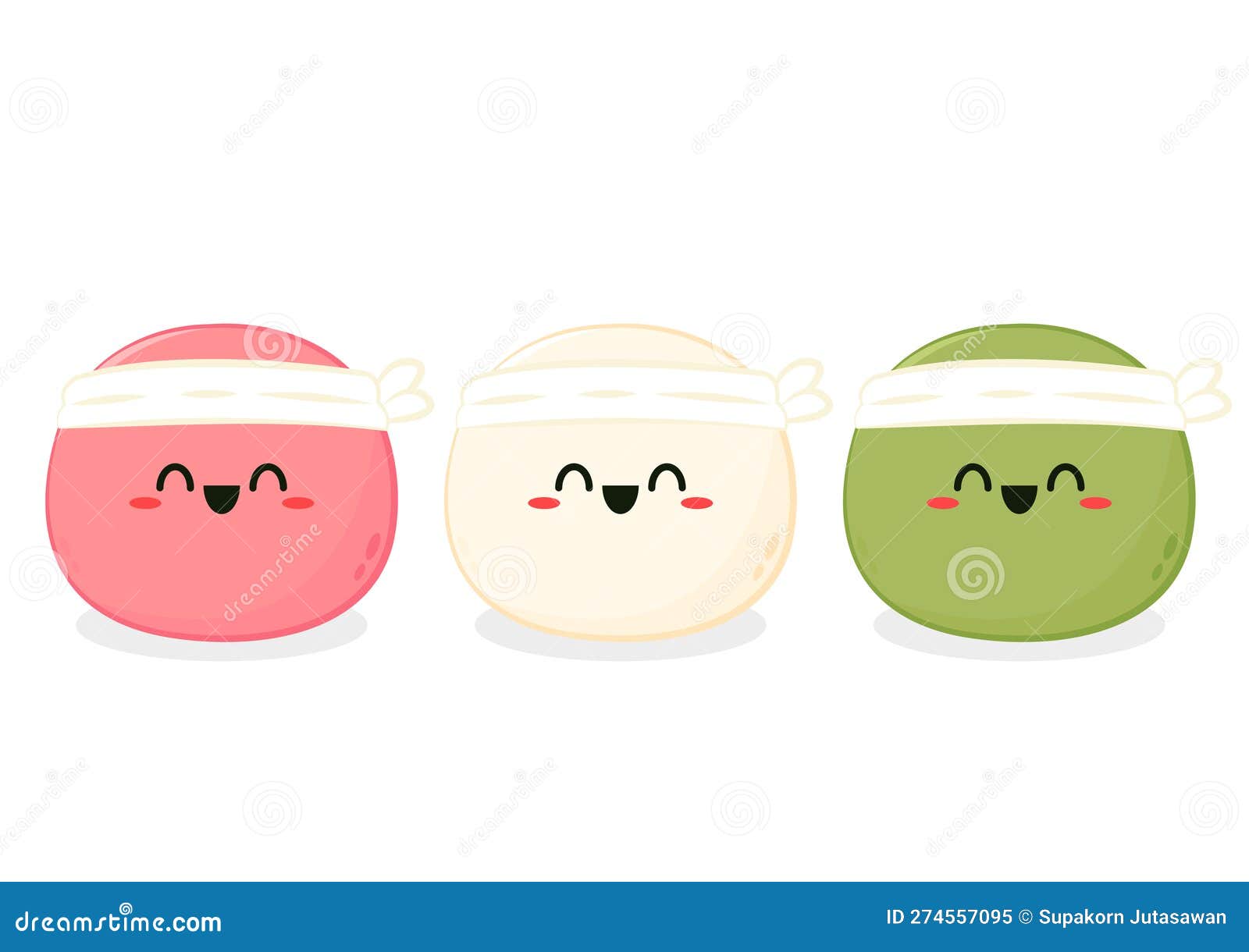 Cute Mochi Cartoon Vector. Mochi Icon Vector Stock Vector ...