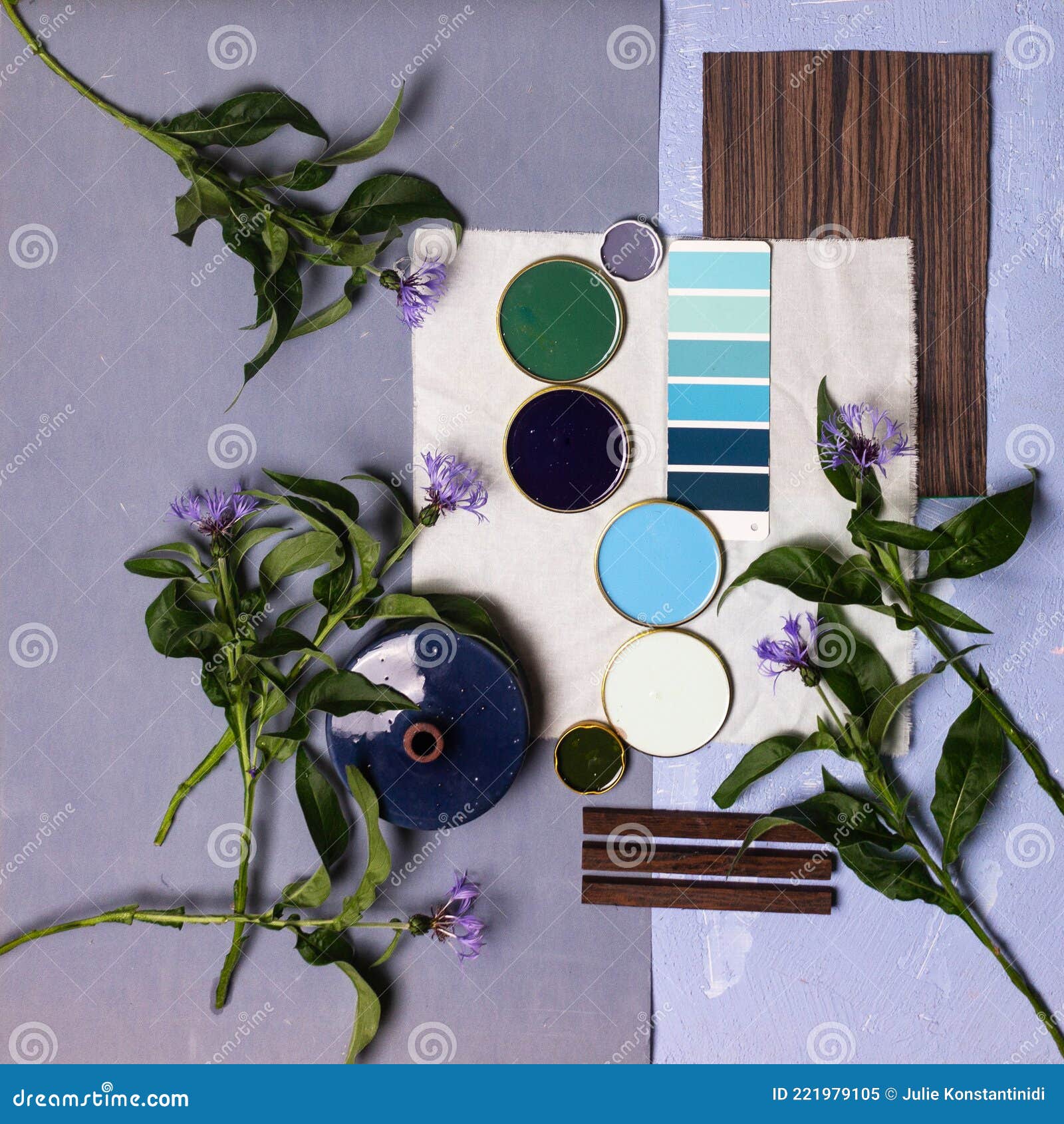 Mood Board, Color Palette for Decor and Interior Design Stock Image ...