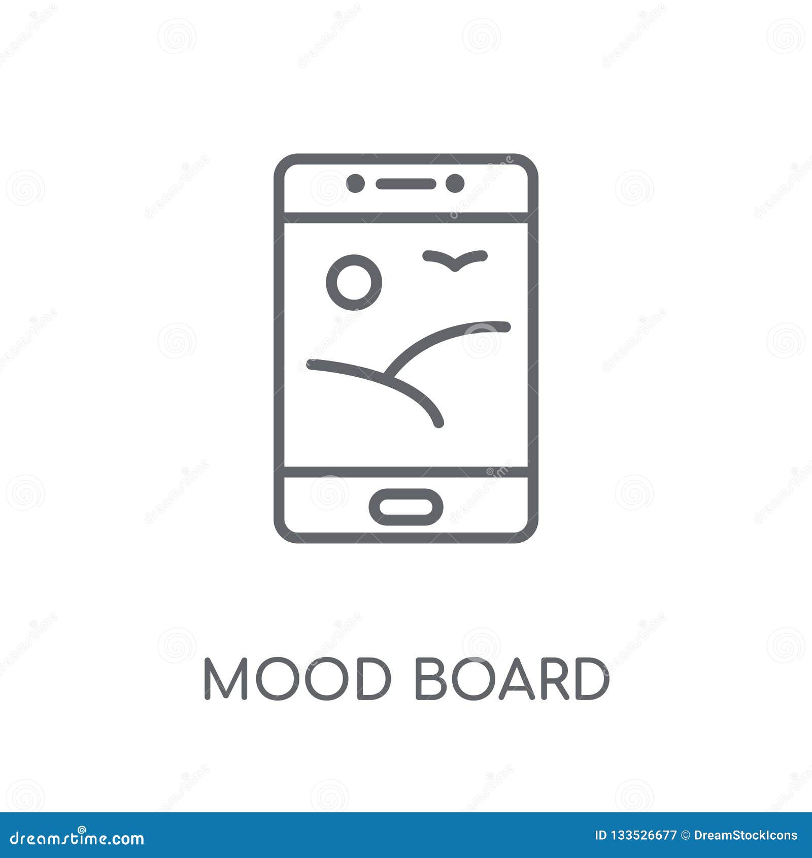 Mood Board Linear Icon. Modern Outline Mood Board Logo Concept O Stock ...