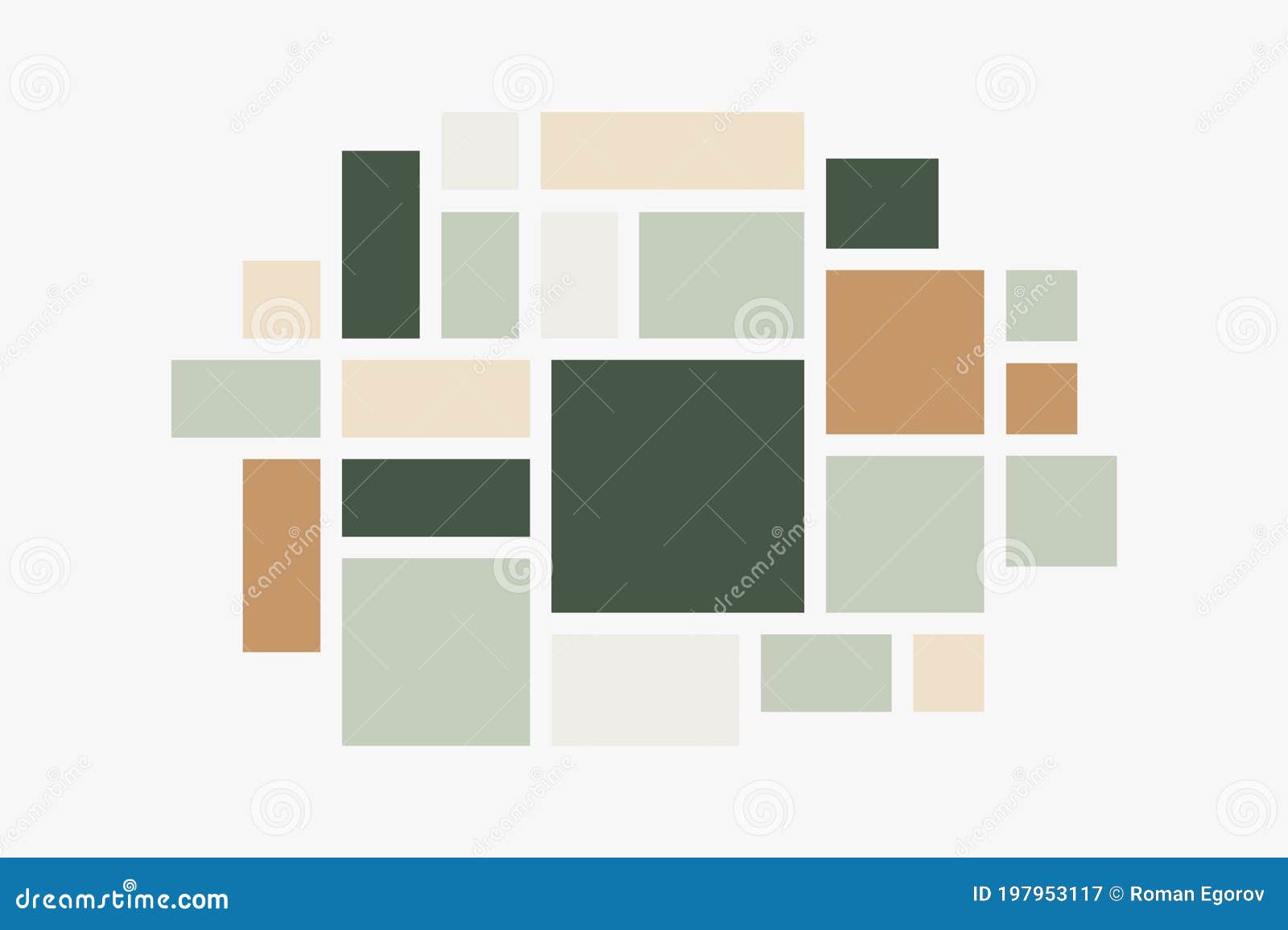 Mood Board Photo Collage Minimalist Mockup Collection With Mosaic