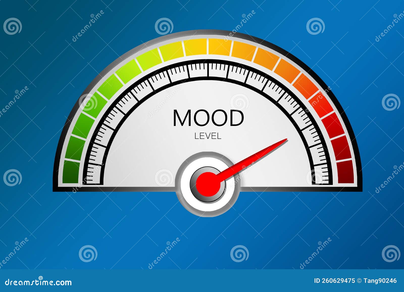 Mood Measuring Device with Arrow and Scale Stock Illustration ...