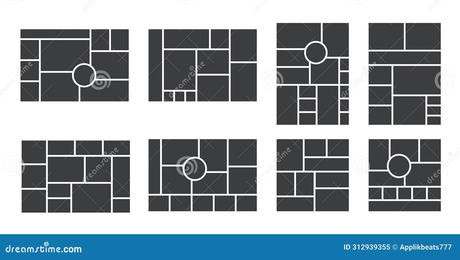 Moodboard Grid Collage Templates Mood Board Background Photomontage