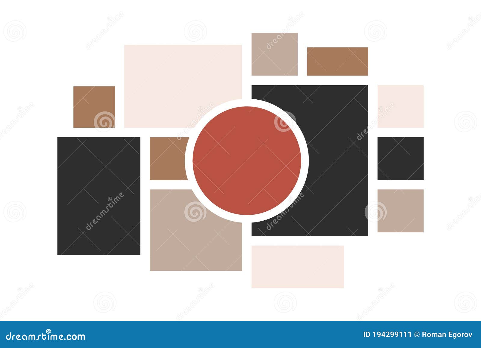 Collage Grid Mood Board Photo Mosaic Photomontage Vector Illustration