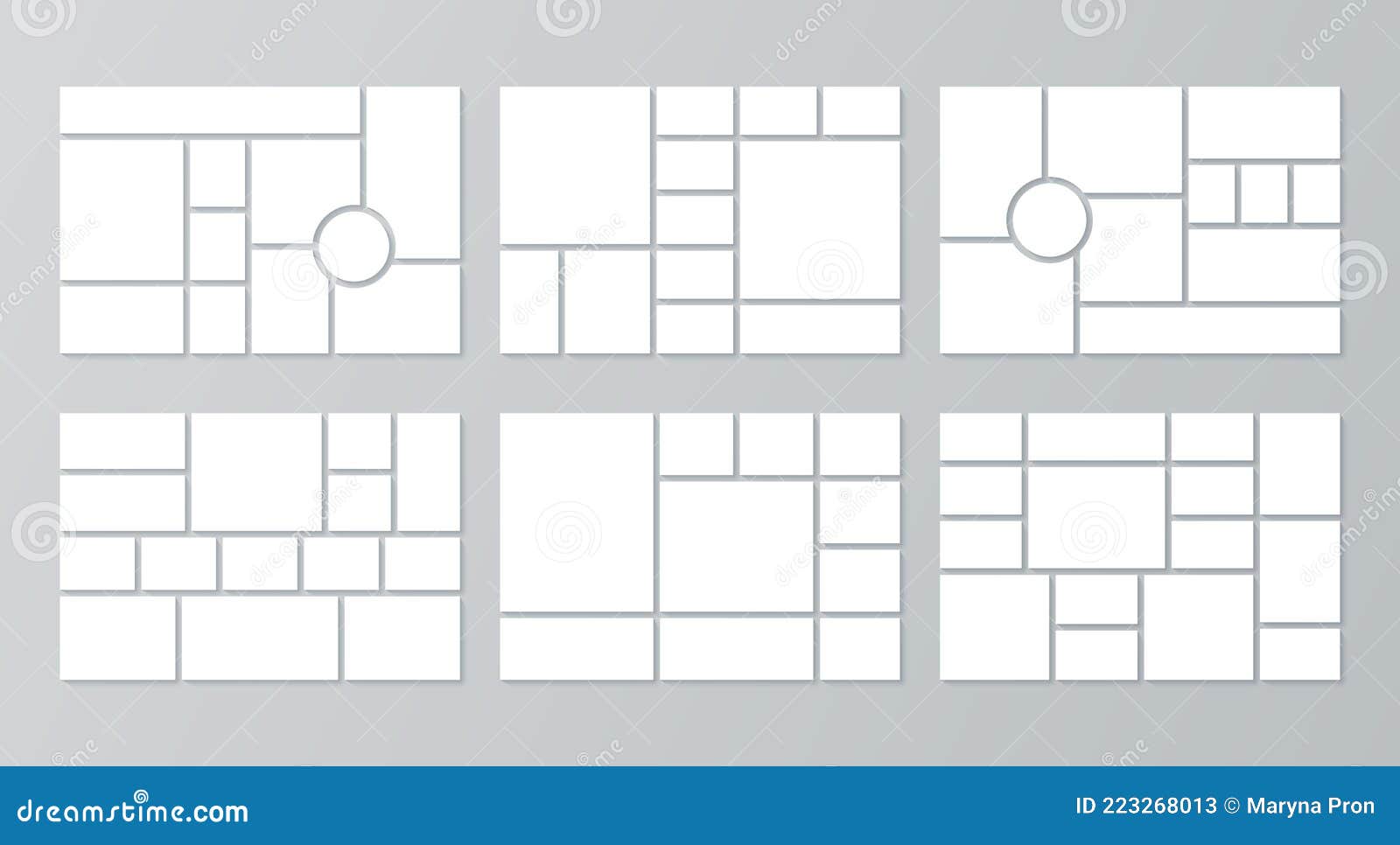Moodboard Photo Collage Template Vector Illustration Set Of Pictures