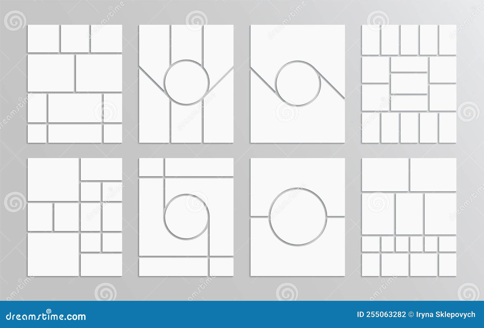 Moodboard Template Collection Photo Collage Layout Mood Board