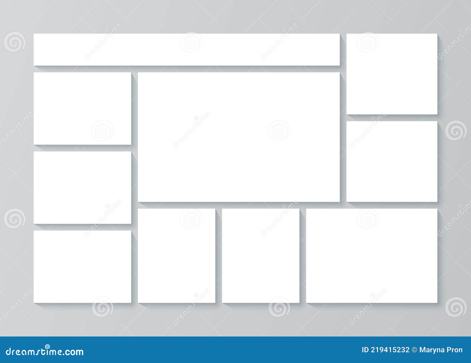 Moodboard Template Photo Collage Grid Vector Illustration Banner