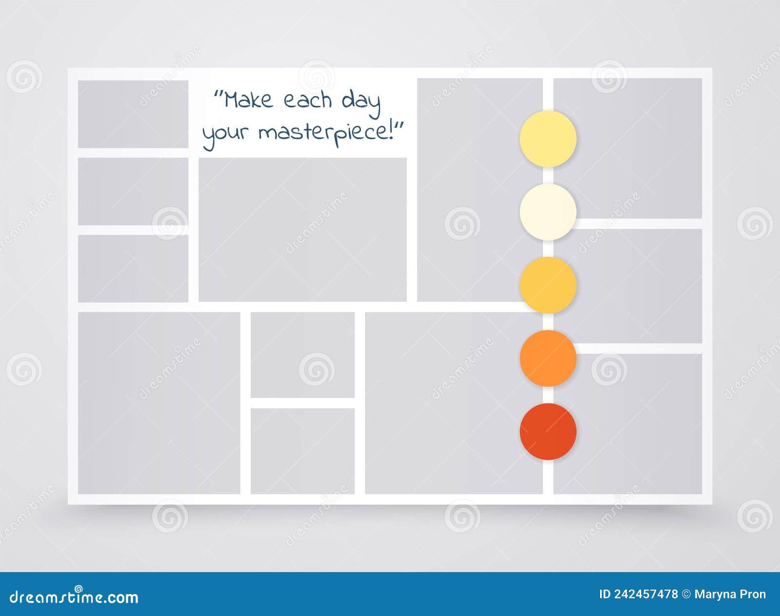 Moodboard Template Photo Collage Grid Vector Illustration