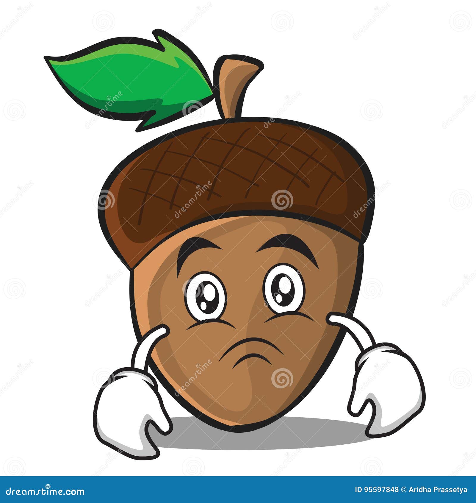 Moody Cartoon Heron On Branch Illustration Royalty-Free Stock Image ...